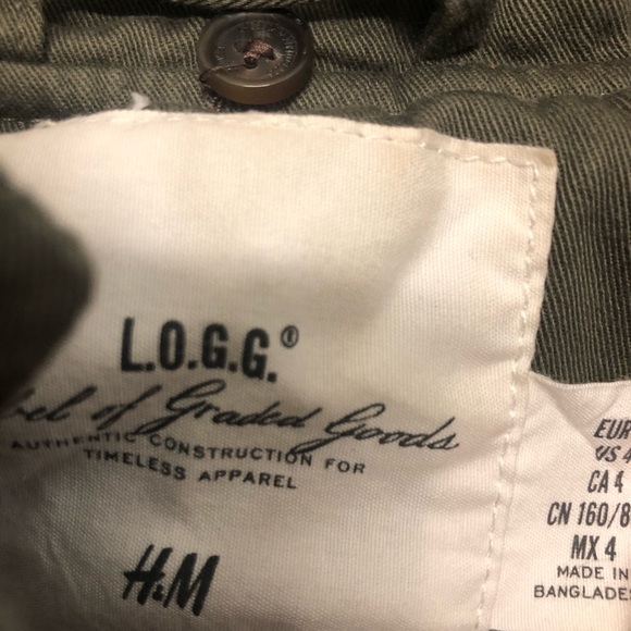 H&M | Jackets & Coats | Hm Logg Military Field Jacket Green | Poshmark
